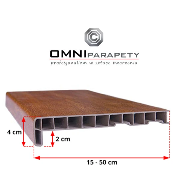 Parapet Wewnętrzny PCV - WINCHESTER + Zaślepki
